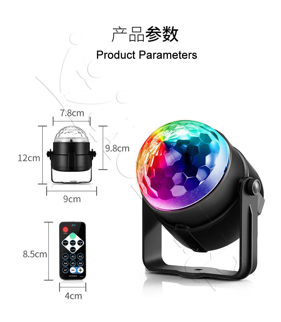 Remote Control LED Small Magic Ball Mini Crystal Magic Ball Lamp ...